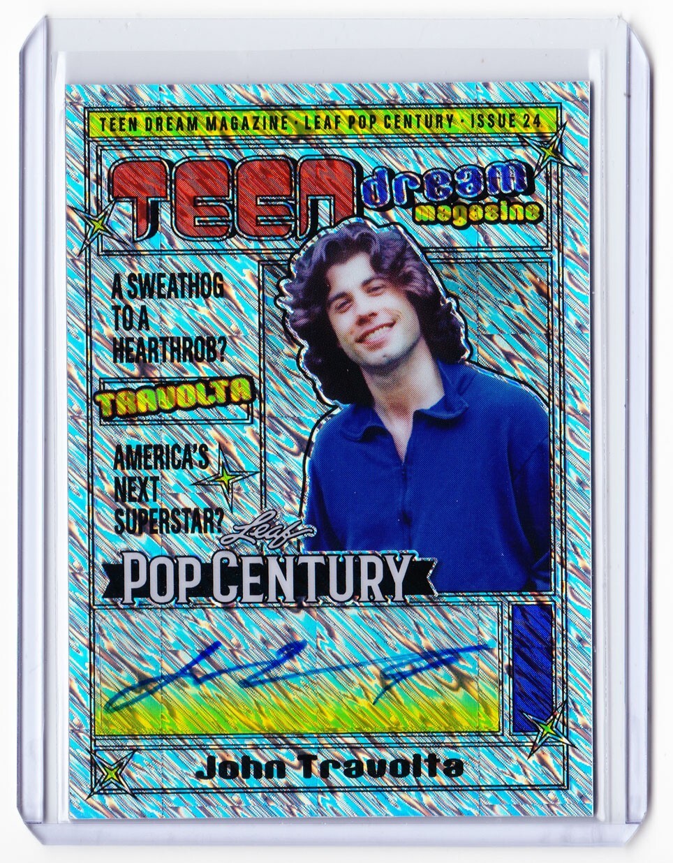 John Travolta 2024 Leaf Pop Century Autograph Card # 1/1 - One of One ...