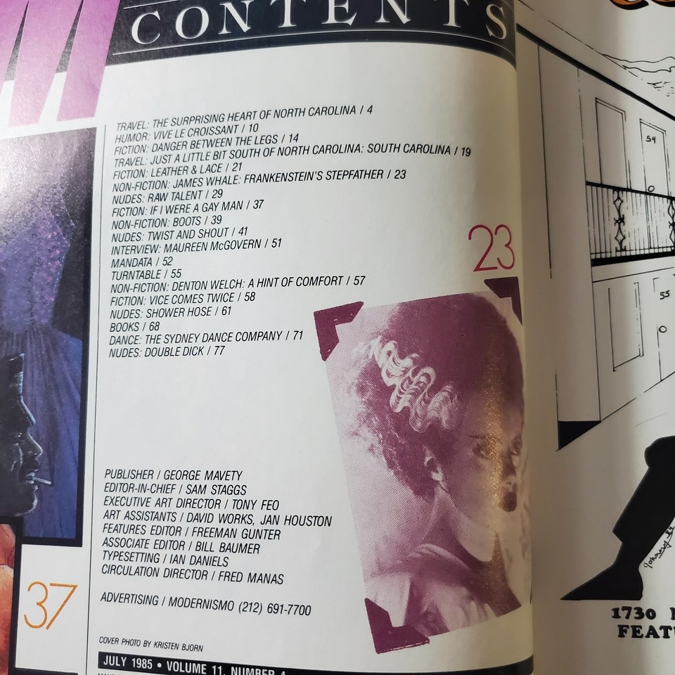80's Mandate Gay Interest 1980's Magazine July 1985 North South ...