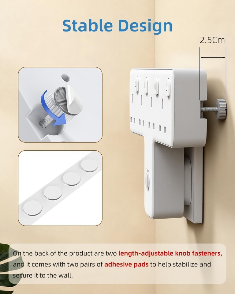 Mscien Multi Plug Adopter, Plug Extension with Independent Switches, 4 ...