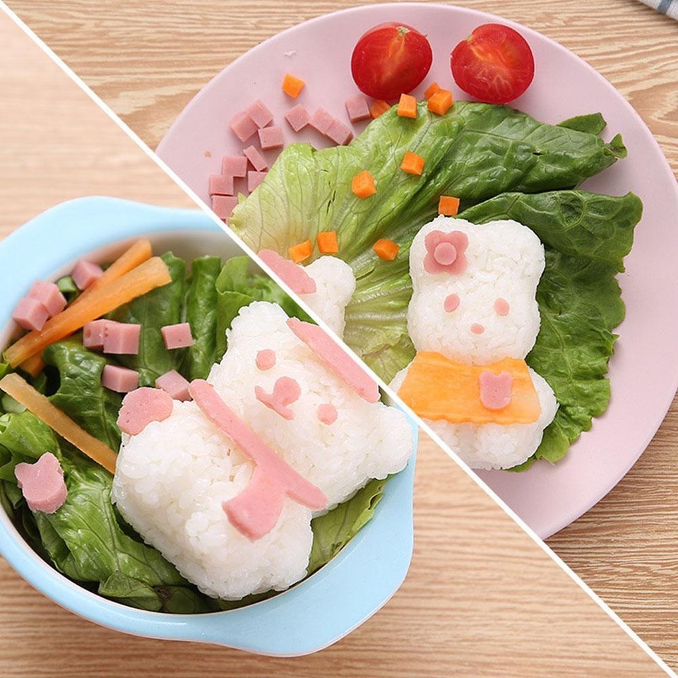 Cartoon Shaped Rice Ball Mold Children's Rice Lunch Mold DIY Seaweed ...