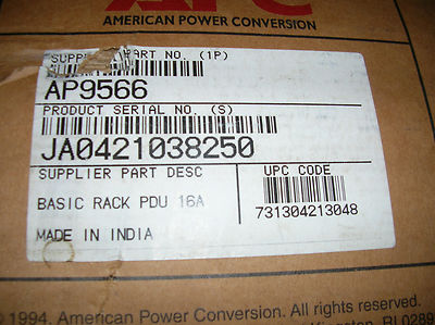 NEW IN THE BOX APC Basic Rack 3.328kVA PDU AP9566 NEMA L6-20P | eBay