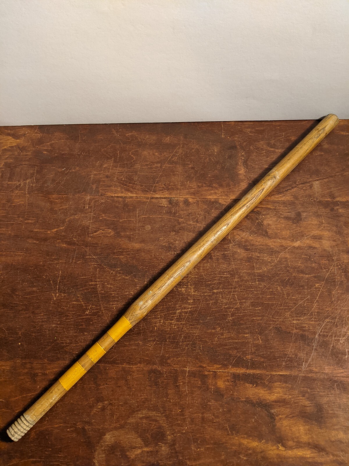 Vintage 3 Stripe Croquet Mallet Handle Stick Wooden Replacement Only NO ...