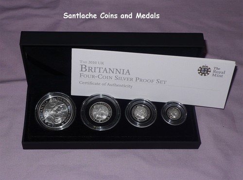 2010 ROYAL MINT SILVER PROOF BRITANNIA FOUR COIN COLLECTION - Only 3,500 Issued | eBay UK