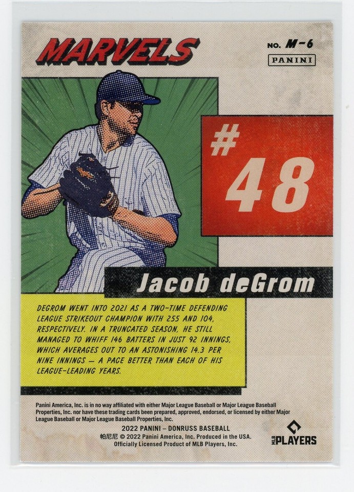 2022 Panini Donruss JACOB deGROM Diamond Marvels Prizm Foil Vector | eBay