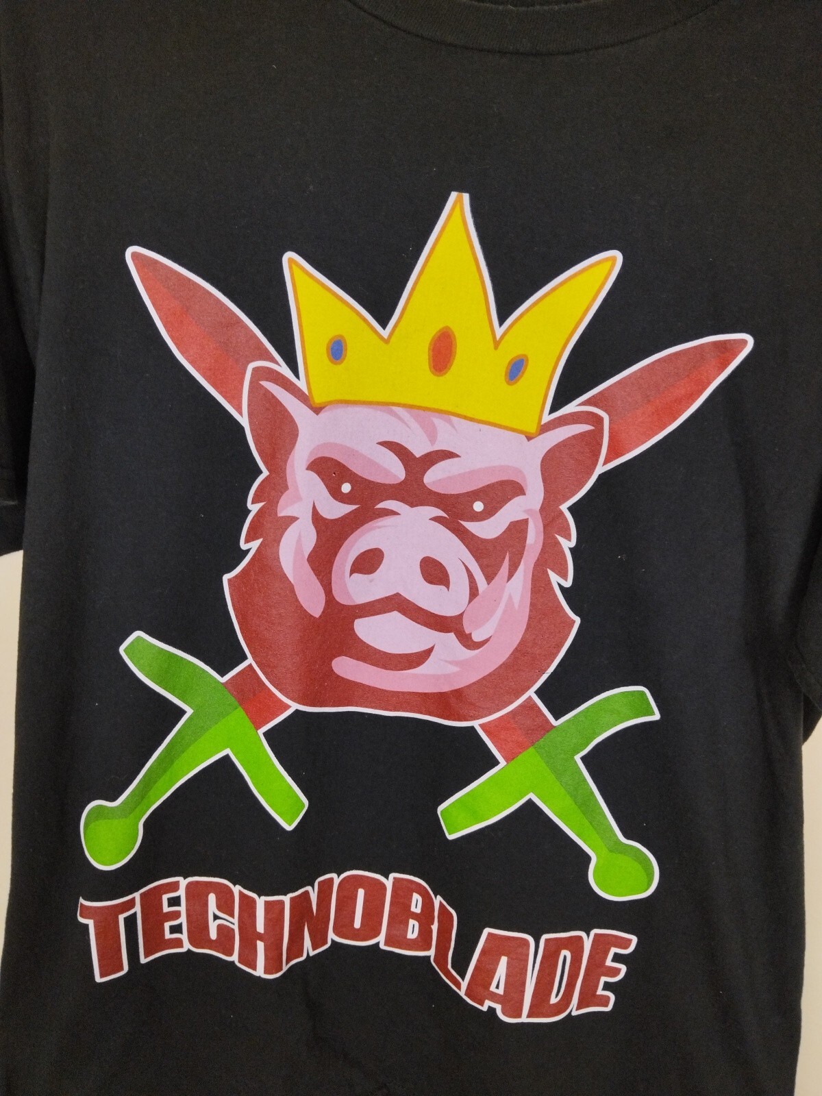 Technoblade Logo Men's Black T-Shirt Medium | eBay