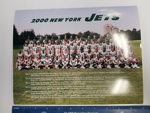 New York Jets NFL Football 2000 Team Photo 11" x 8.5" Photo Card | eBay
