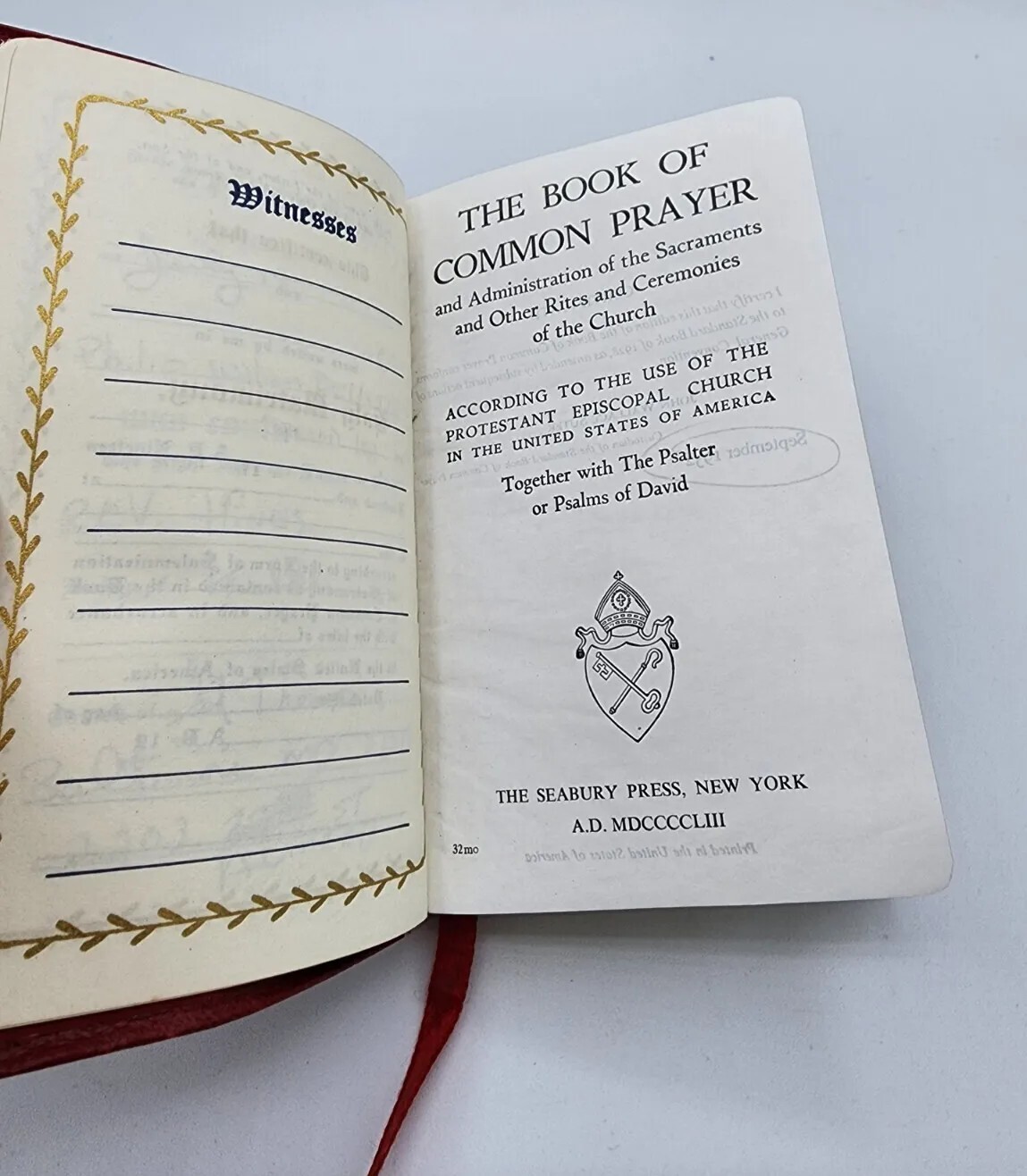 Vintage 1952 The Book of Common Prayer Sacraments & Rites Seabury Press ...