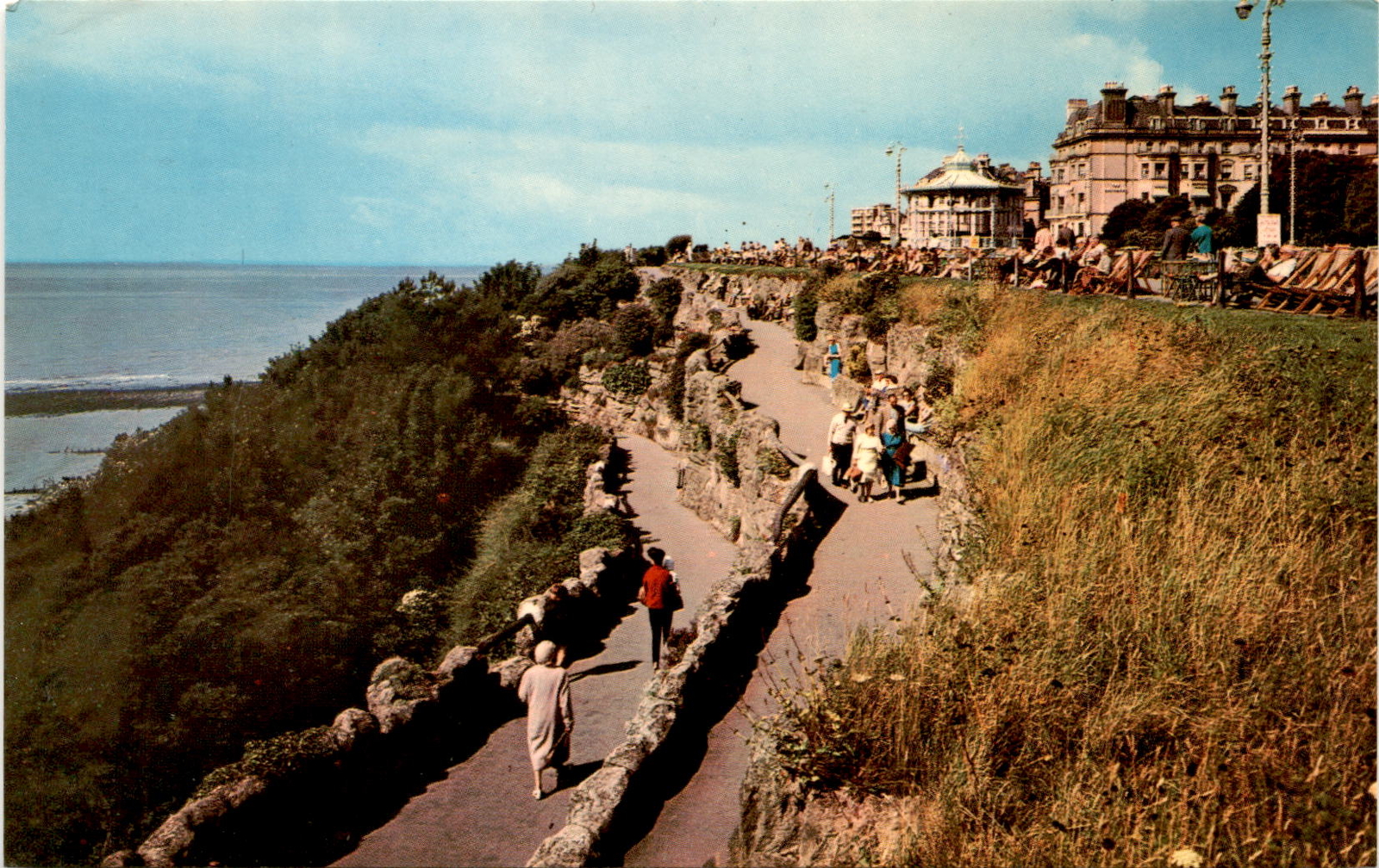 Folkestone, Zig Zag Path, Leas, Kent, England, postcard, D. V. Bennett ...