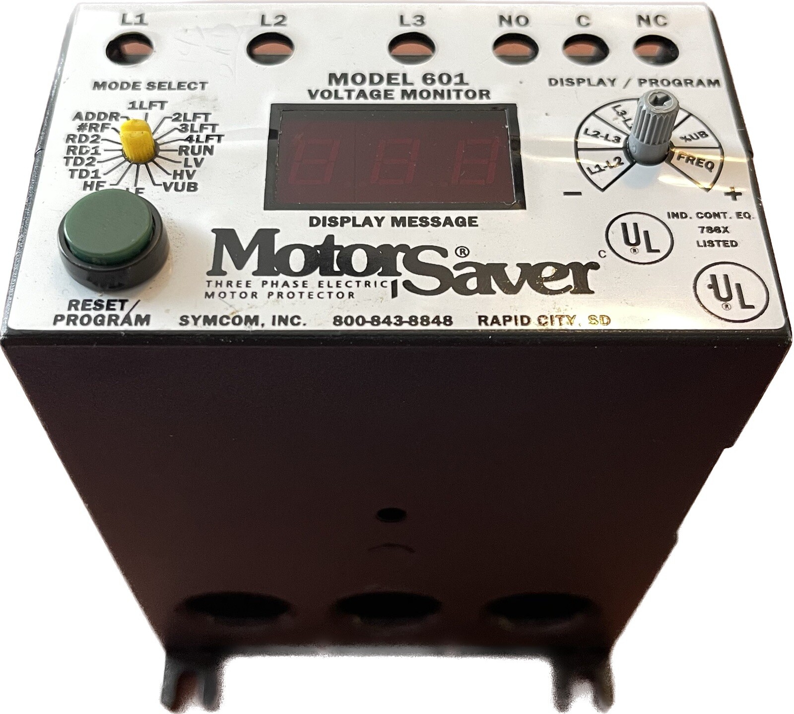 Sycom Motor Saver 601 Motor Protector Power Monitor Overload Relay Used ...