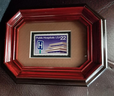 FRAMED & MATTED 1995 UNUSED U.S. POSTAGE STAMP FOR HOSPITALS, MEDICAL ...