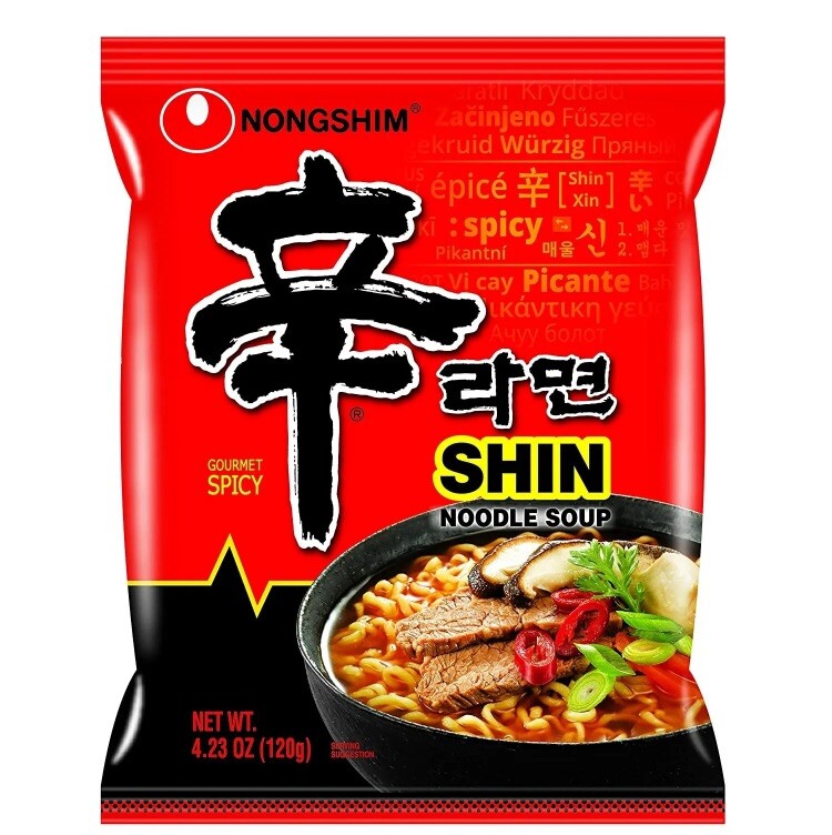 Nongshim Ramyun Spicy Noodles Soup Instant Nong Shim 20 Packs X 120g ...