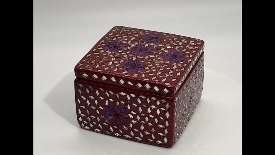 Blinged Out Indian Wooden Handcrafted Jaipuri Lakh Decorated Box ...