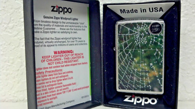 ZIPPO, LIGHTER, SPIDER WEB & RAIN DROPS, MODEL# 28285 | eBay