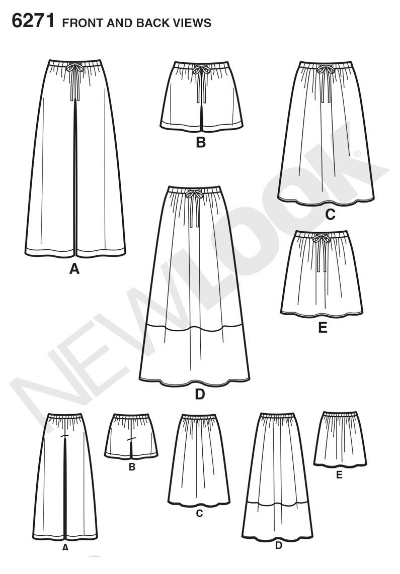 Simplicity Creative Patterns LOOK 6271 Misses' Skirt in Three Lengths ...