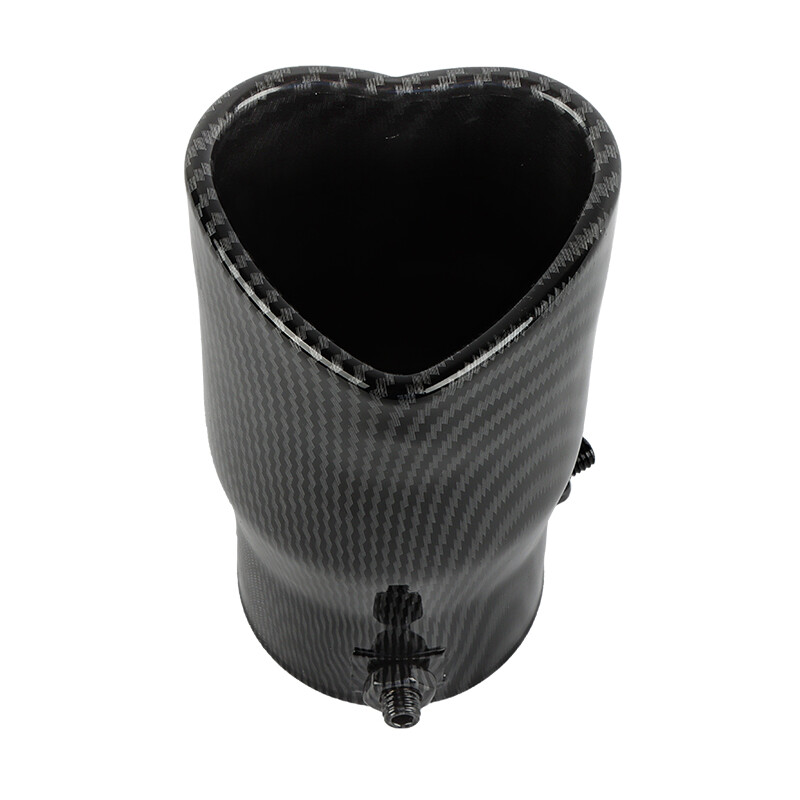 Heart Shaped Car Stainless Steel Carbon Fiber Rear Exhaust Pipe Tail ...