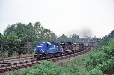 Conrail 7644 -CNJ - EL-PC-PC train __ORIGINAL TRAIN SLIDE | eBay