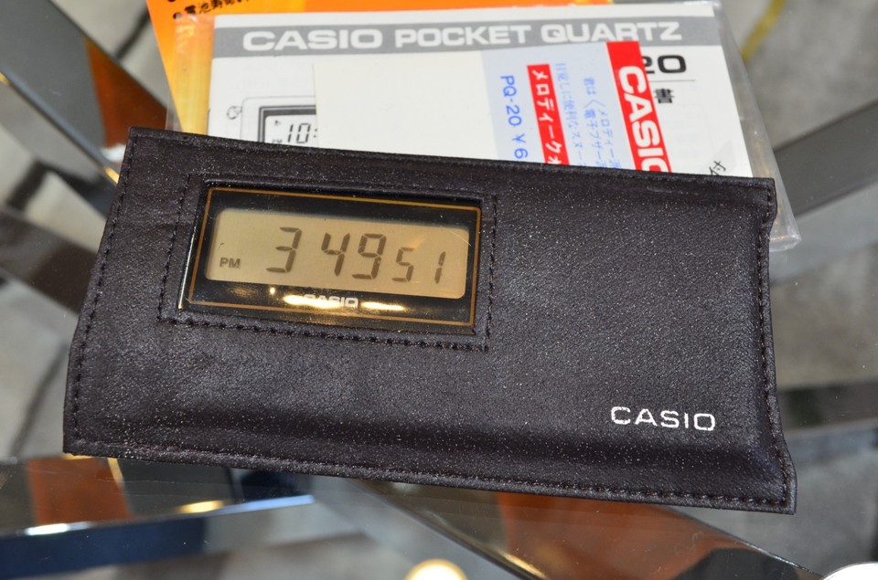 NOS VINTAGE CASIO CLOCK PQ-20 TRAVEL ALARM CLOCK WORLD TIME NEW NIB ...