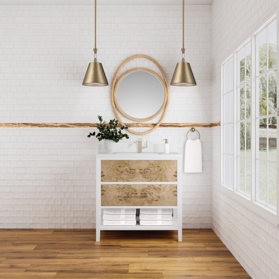 James Martin Vanities D804-V36-1WZ Olena 36" Single Basin Wood ...