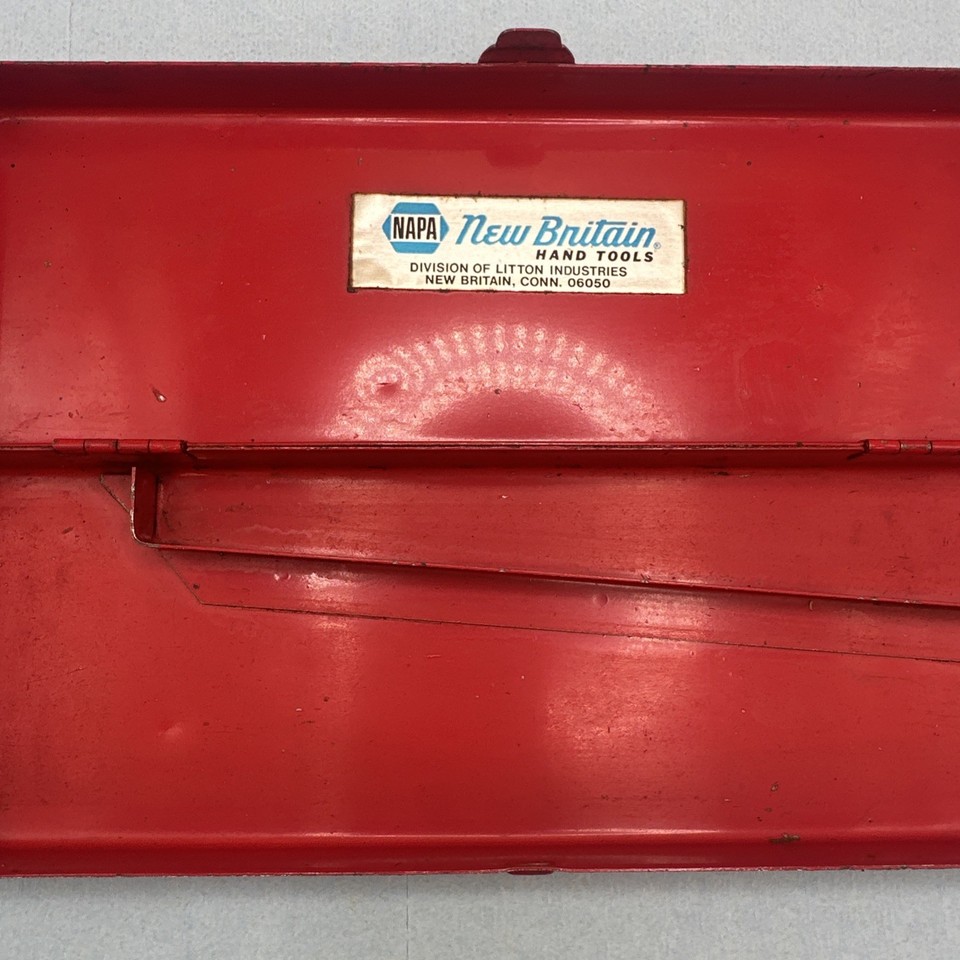 Vintage New Britain Tools - 3/8” Drive Socket Set Case - Empty Red ...