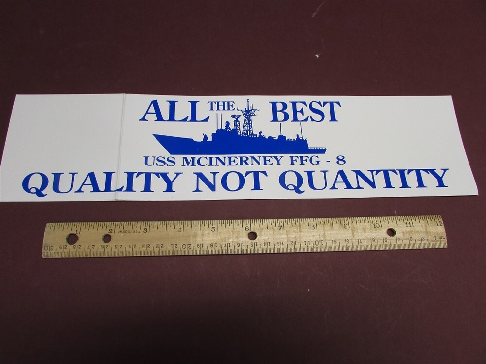 Sticker FFG-8 USS MCINERNEY US NAVY Frigate Ship Squadron Cruise Patch ...