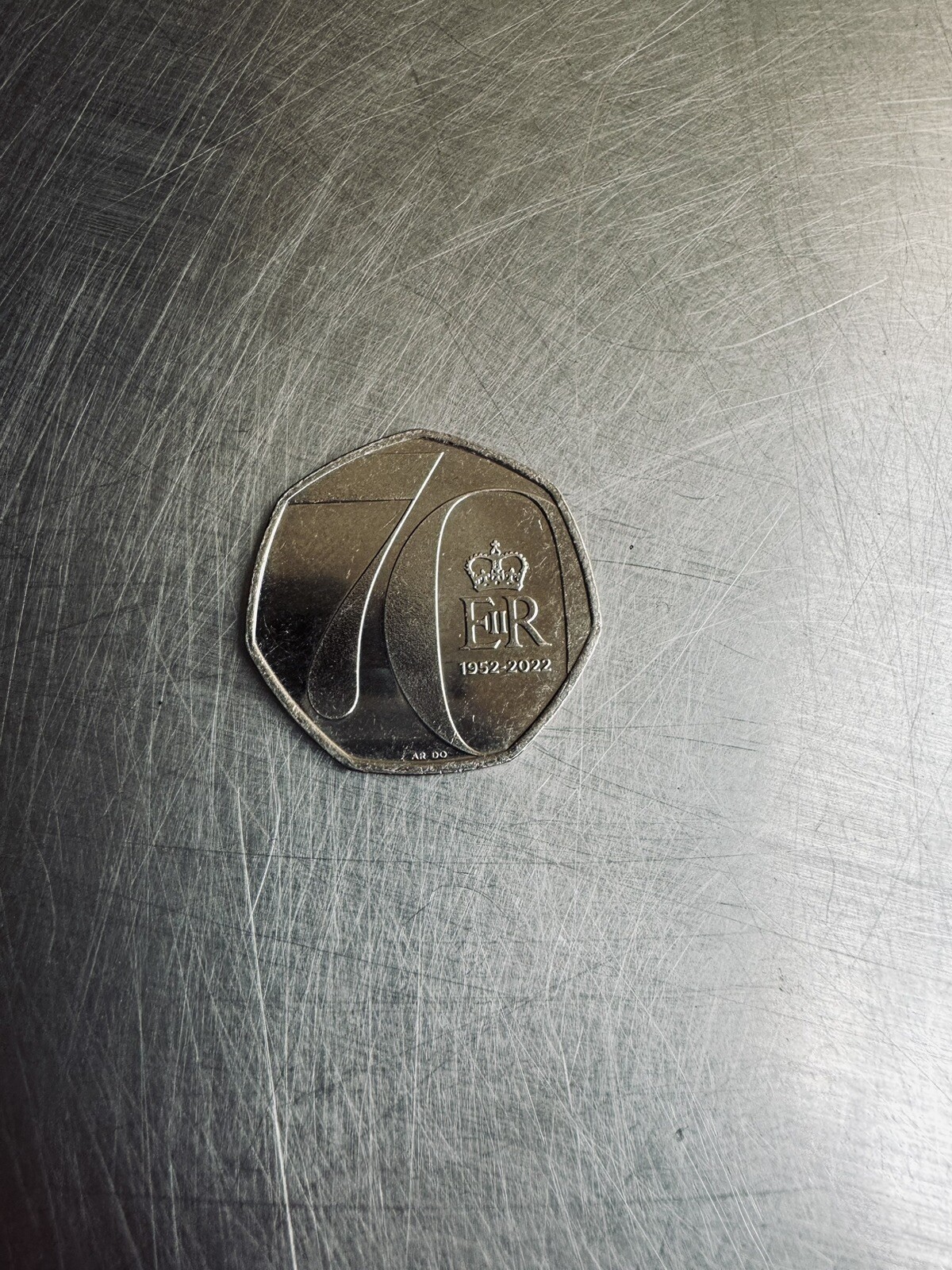 2022 50 pence coin HM Queen Platinum Jubilee 70 Years Rare Collectable ...