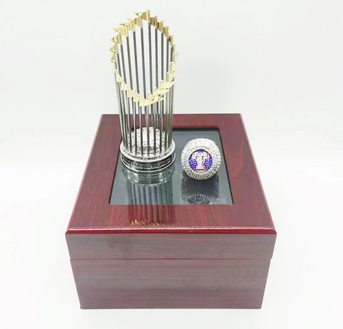 Texas Rangers 2024 MLB Championship ring And Trophy Set Inc Wooden ...