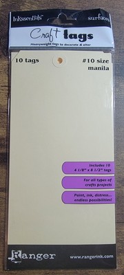 Craft Tags Heavyweight Tags To Decorate & Alter 10ct #10 Size Manilla ...