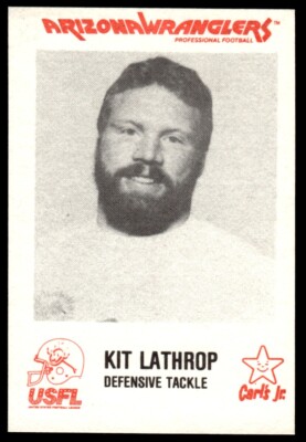 1984 CARL'S JUNIOR USFL CARDS KIT LATHROP B ARIZONA WRANGLERS #70 | eBay
