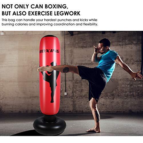 67 Inch Freestanding Inflatable Punching Bag for Karate Taekwondo ...