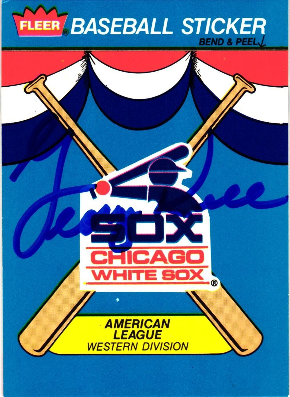 George Kell Signed Fleer MLB Baseball Card Sticker Chicago White Sox ...