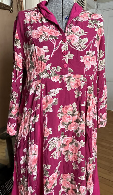 April Cornell Rose Floral Dress size small Vintage Romantic Rose made ...