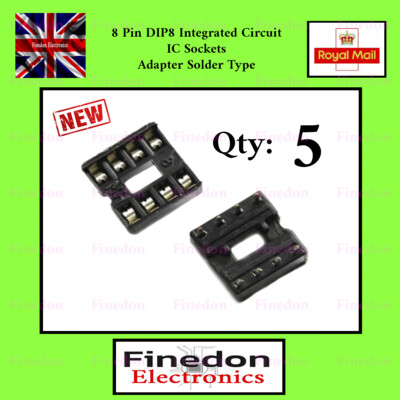 5Pcs 8 Pin DIP8 Integrated Circuit IC Sockets Adapter Solder Type | eBay