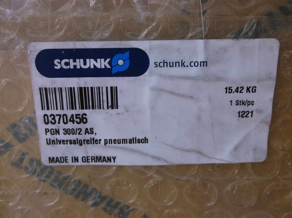 PGN 300/2 AS Schunk NEW Box 2 Two Finger Parallel Gripper 0370456 PGN ...