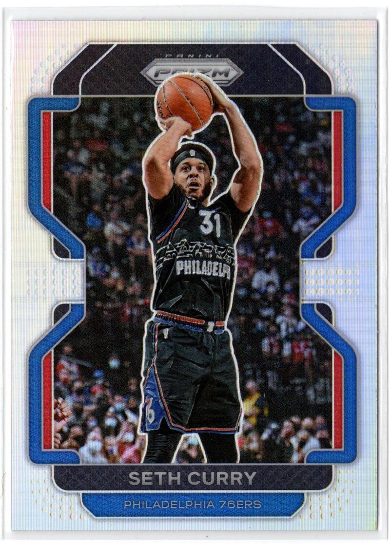 2021-22 Panini Prizm SETH CURRY SILVER REFRACTOR Philadelphia 76ers | eBay