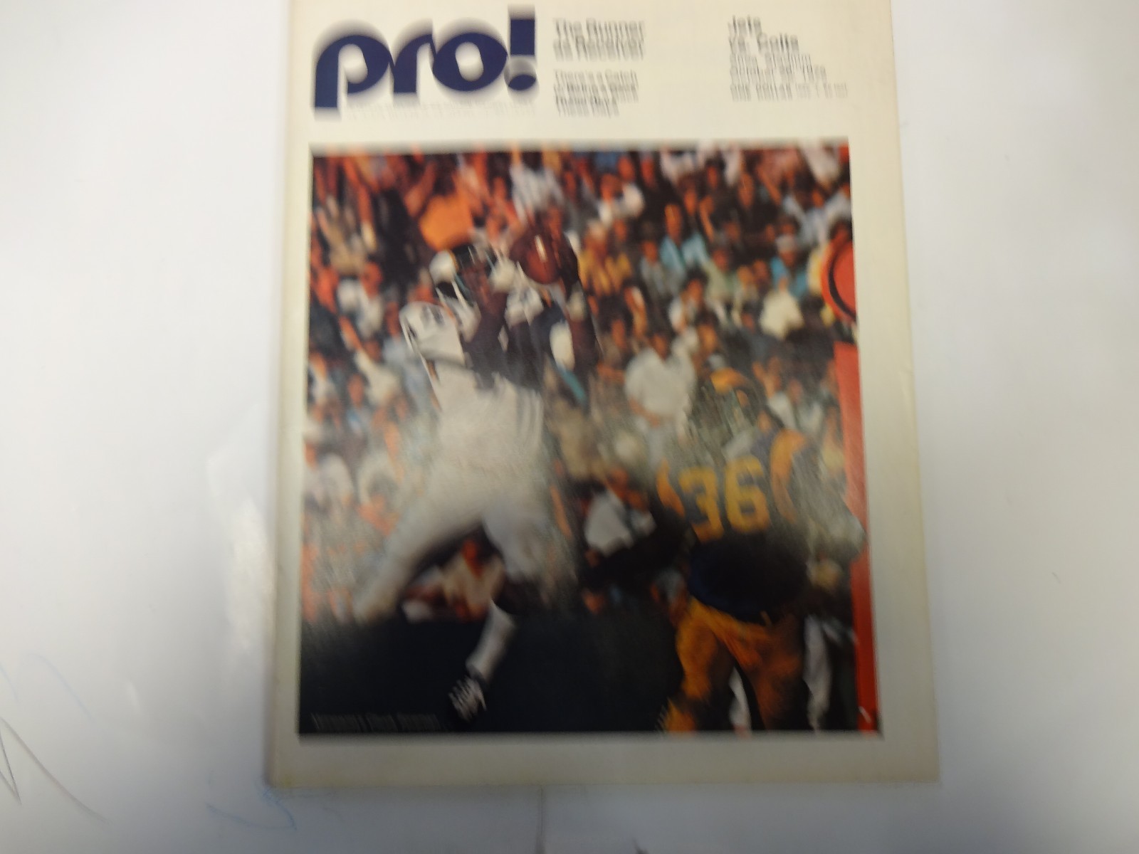 1975 Pro! The Offical Magazine Of The NFL Jets vs Colts Chuck Foreman ...