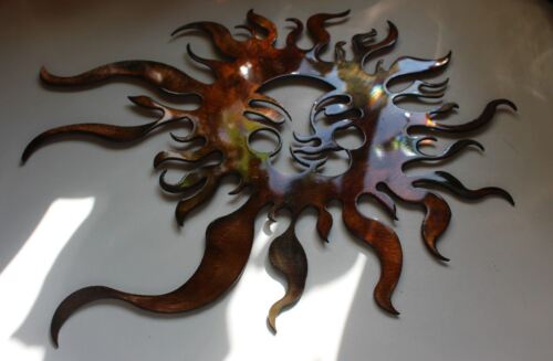 Sun w/ Smiling Face - Metal Wall Art - Copper 24" x 19" | eBay
