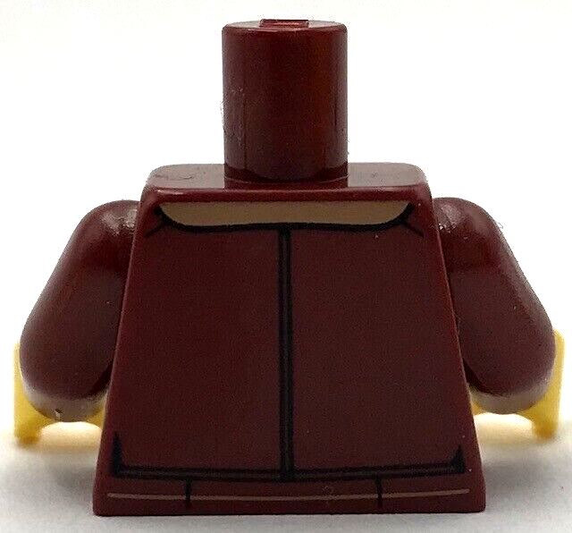 Lego New Dark Red Minifig Torso Jacket Pockets Nougat Collar Piece | eBay