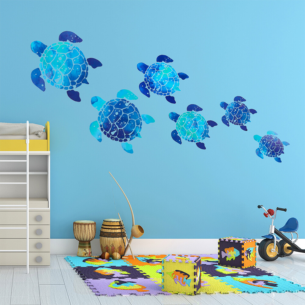 Removable Vinyl Home Decoration Picture Sea Turtle Wall Stickers Wall ...