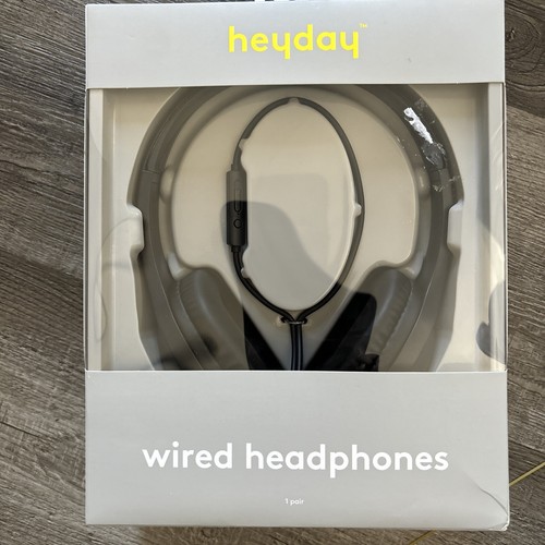 Headphones Heyday Wired 3.5mm Jack with Mic & Remote Black | eBay