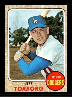 1968 Topps #492 Jeff Torborg Los Angeles Dodgers EX-MT+ Baseball Card ...