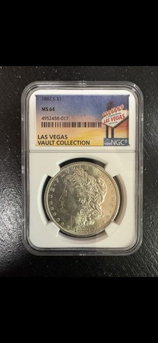 1882-S Morgan Silver Dollar NGC Graded MS 64 Las Vegas Vault Collection Rare | eBay