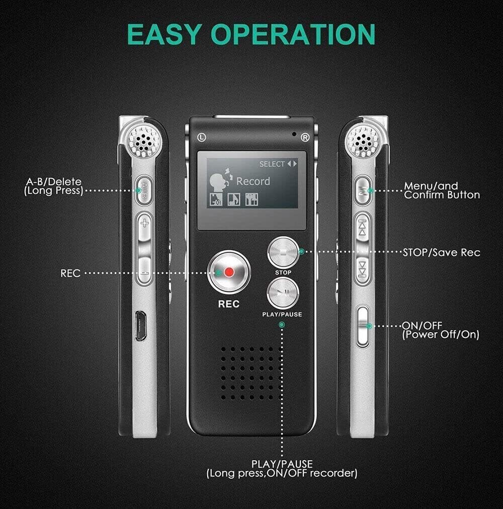 64GB USB Paranormal Ghost Hunting Equipment Digital EVP Voice Activated ...