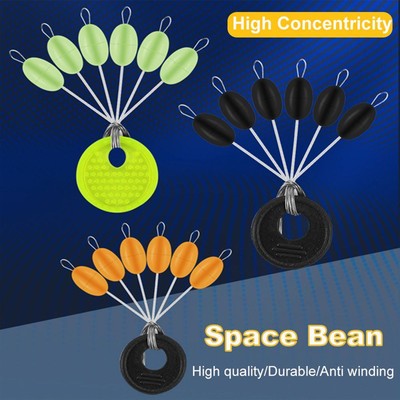 Fishing Accessories Black Rubber Float Line Stopper Luminous Space Beans | eBay Australia