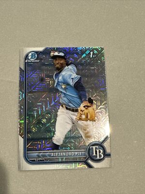 Alejandro Pie SP 1st MEGA MOJO 2022 Bowman Chrome Prospect Refractor # ...
