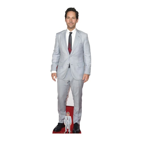 Paul Rudd Actor Grey Suit Lifesize and Free Mini Cardboard Cutout ...