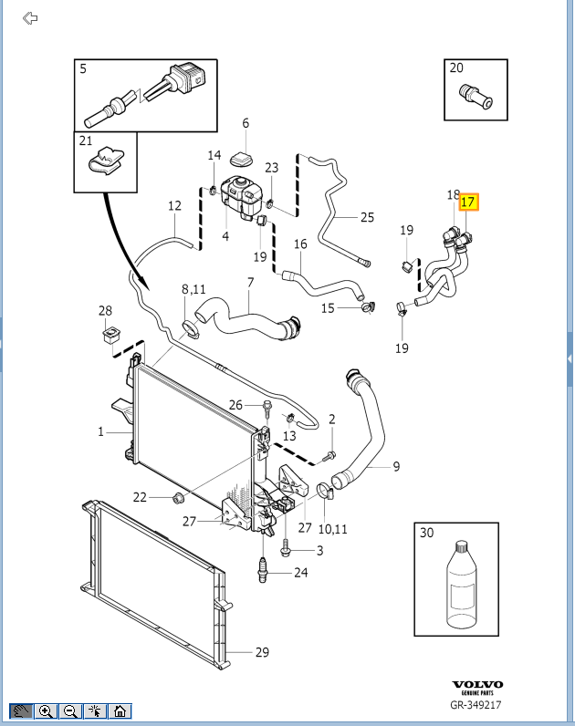 Genuine Volvo Heater Inlet Hose XC90 30792933 B6324S* | eBay