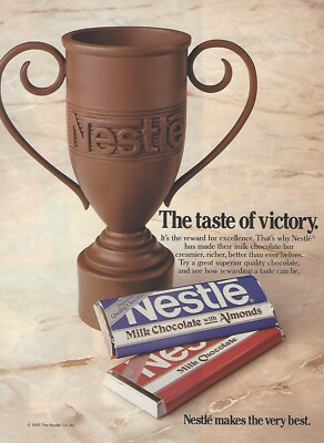 1984 Nestle Chocolate Bar Candy vintage Print Ad 80's Food ...