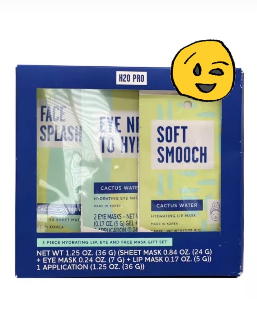 H2O Pro Hydrating Lip, Eye And Face Mask Gift Set - 3 pcs | eBay