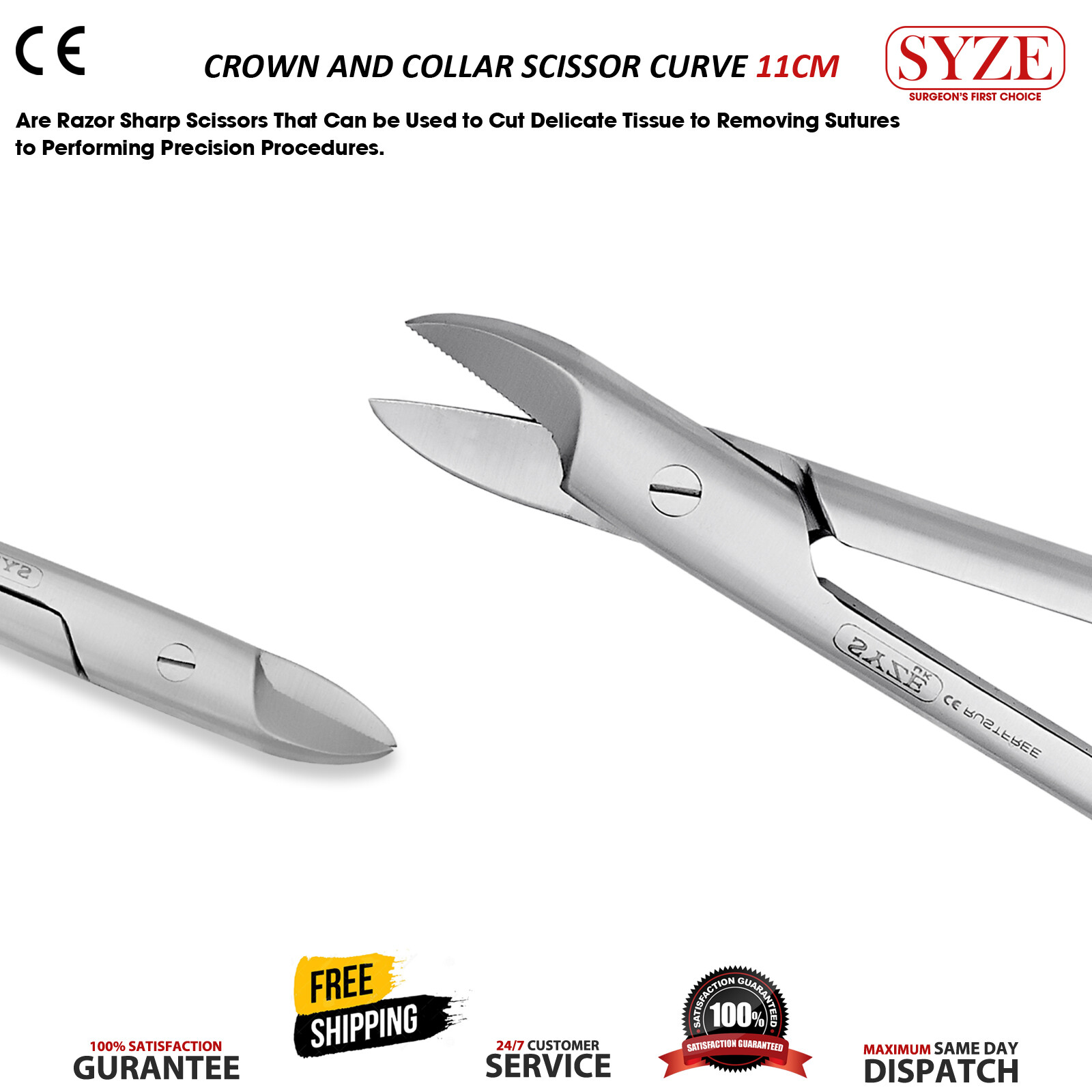 Dental Surgical Scissors Tissue Dissecting Micro Suture Dissecting ...