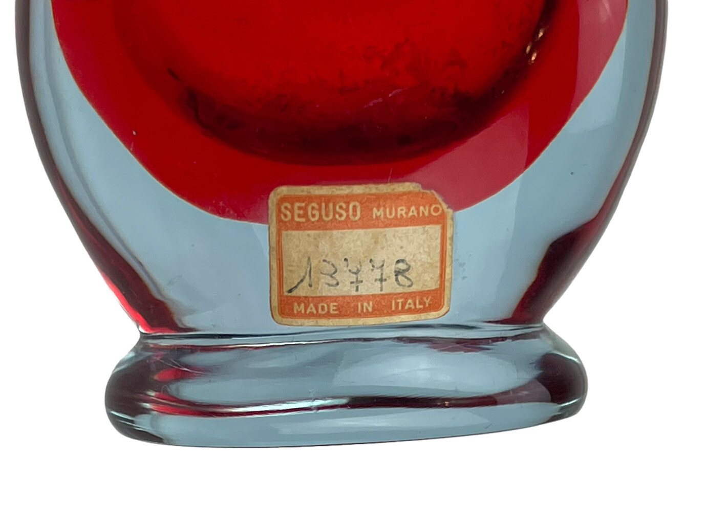 Vintage Flavio Poli SEGUSO VETRI D’ARTE Murano Sommerso Red Guitar Vase ...